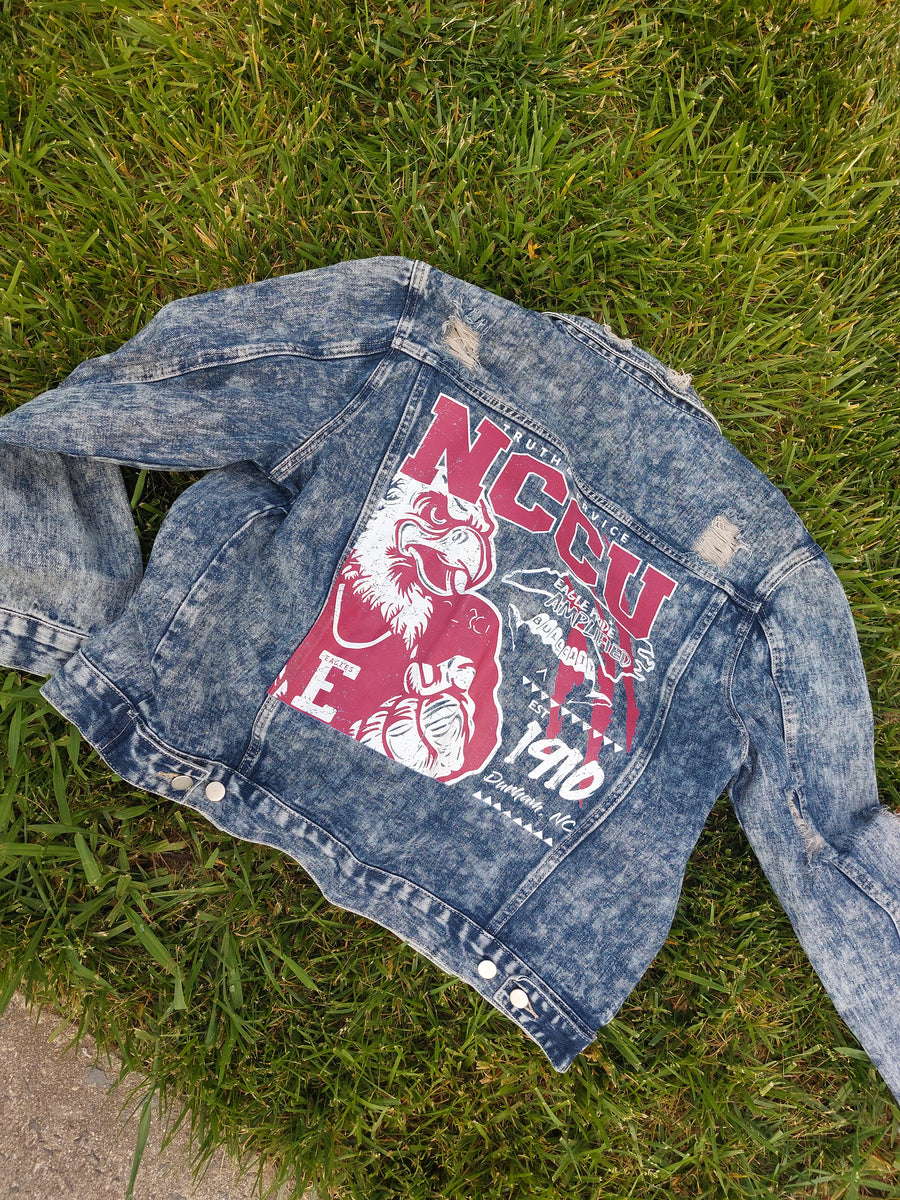 NCCU Eddie the Eagle Denim Jacket – Theuniversitycloset