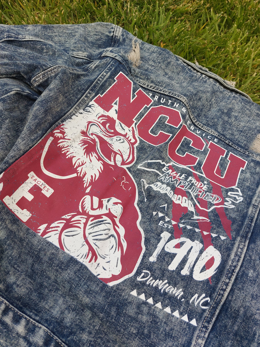 NCCU Eddie the Eagle Denim Jacket – Theuniversitycloset